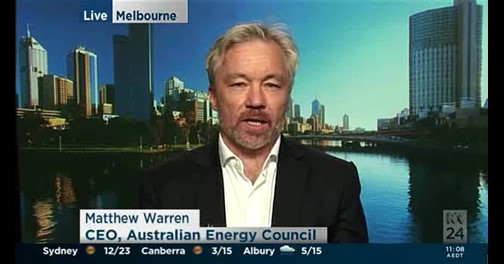 Chief Executive, Matthew Warren - ABC News - SA blackout